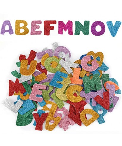 OFFICENET - LETRAS DE FOAMI ADHESIVAS ESCARCHADAS POTE DE 300 PZS