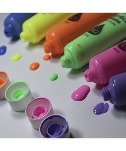 OFFICENET - PINTURA ACRILICA SET DE 6 COLORES NEON 22ML POINTER