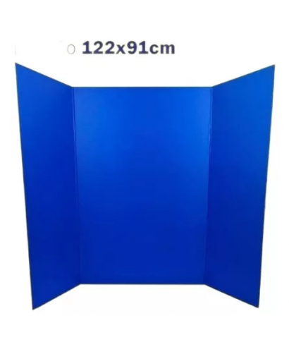 OFFICENET - CARTON TIPO TRIPTICO AZUL OK 122X91CM