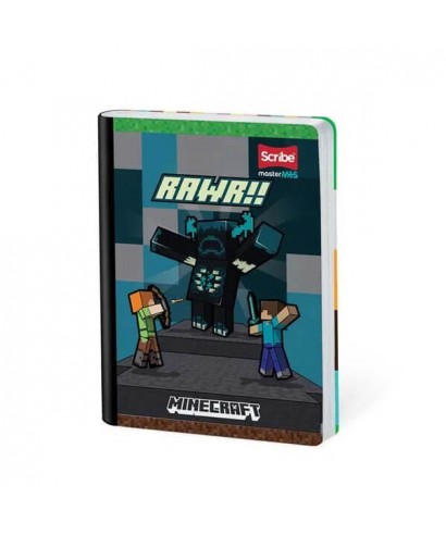 OFFICENET - LIBRETA DE CUADROS SCRIBE MINECRAFT 100 HOJAS COSIDAS